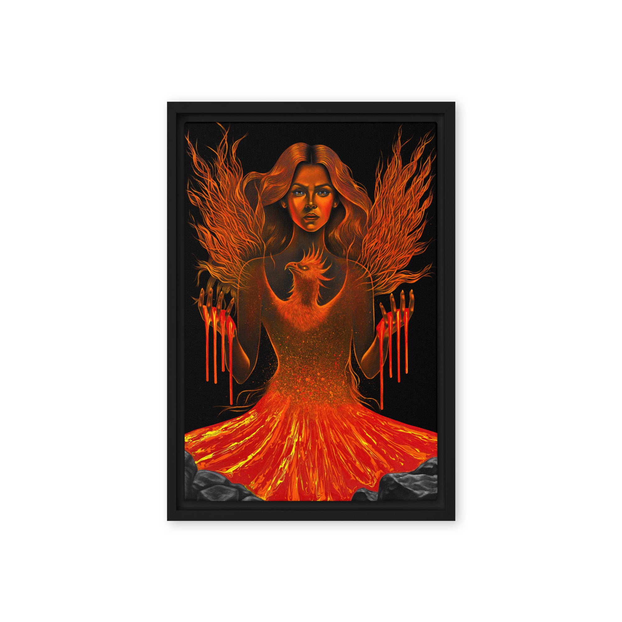 Fire Element Framed Canvas Print – Chris Jacoub Art