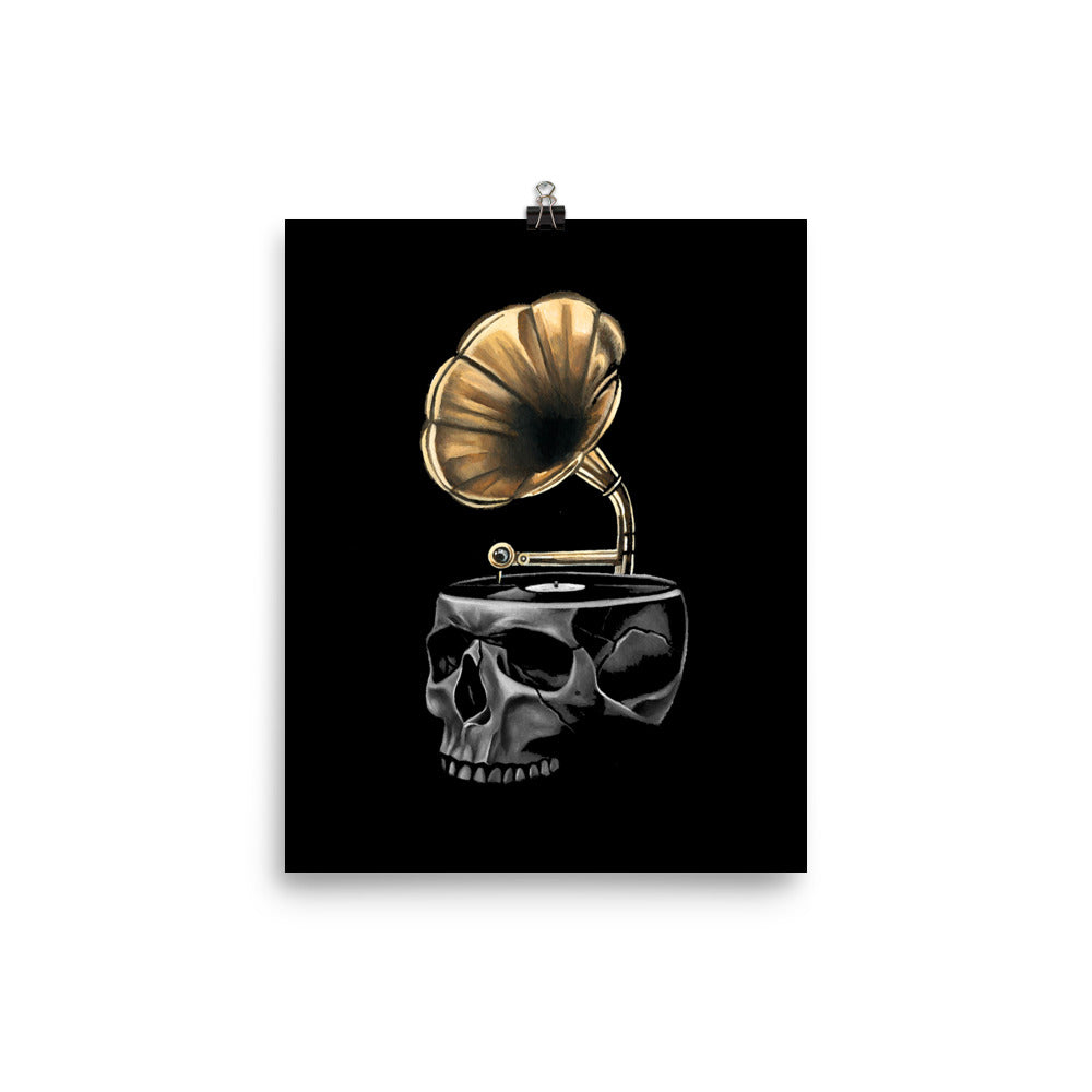 Skull Record Player – Chris Jacoub Art